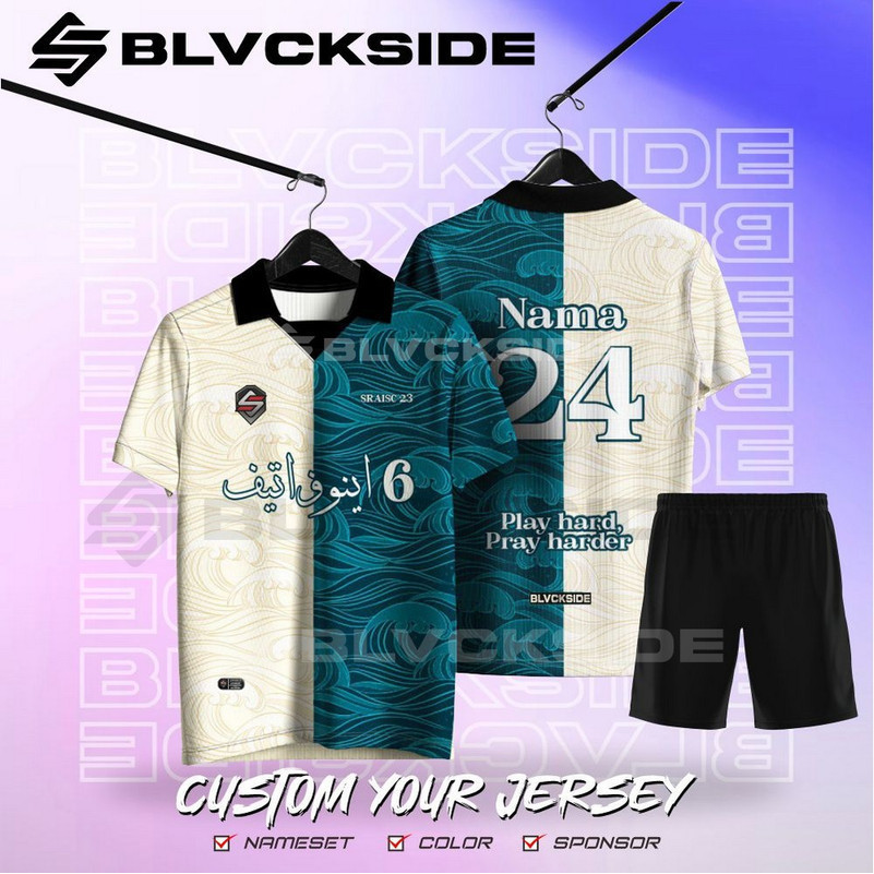 Futsal Unit Class Jersey ปลอกคอย้อนยุค vintage toca ลายทะเลฟุตบอล ...