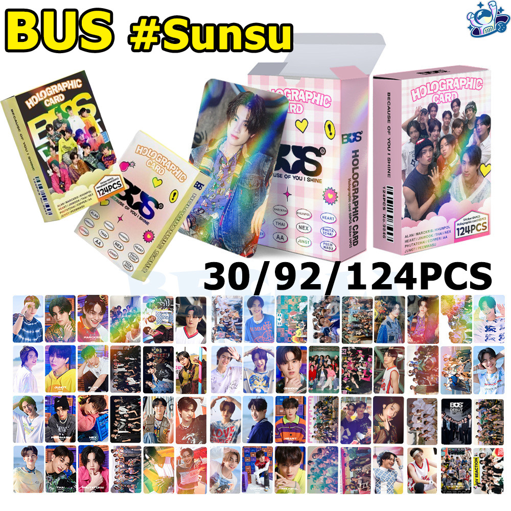 30/92/124ชิ้น Sunsu Bus Photocards คนเดี่ยว LOMO การ์ดรถบัส Alan ทองแดง Aa Khunpol Heart Idol ...