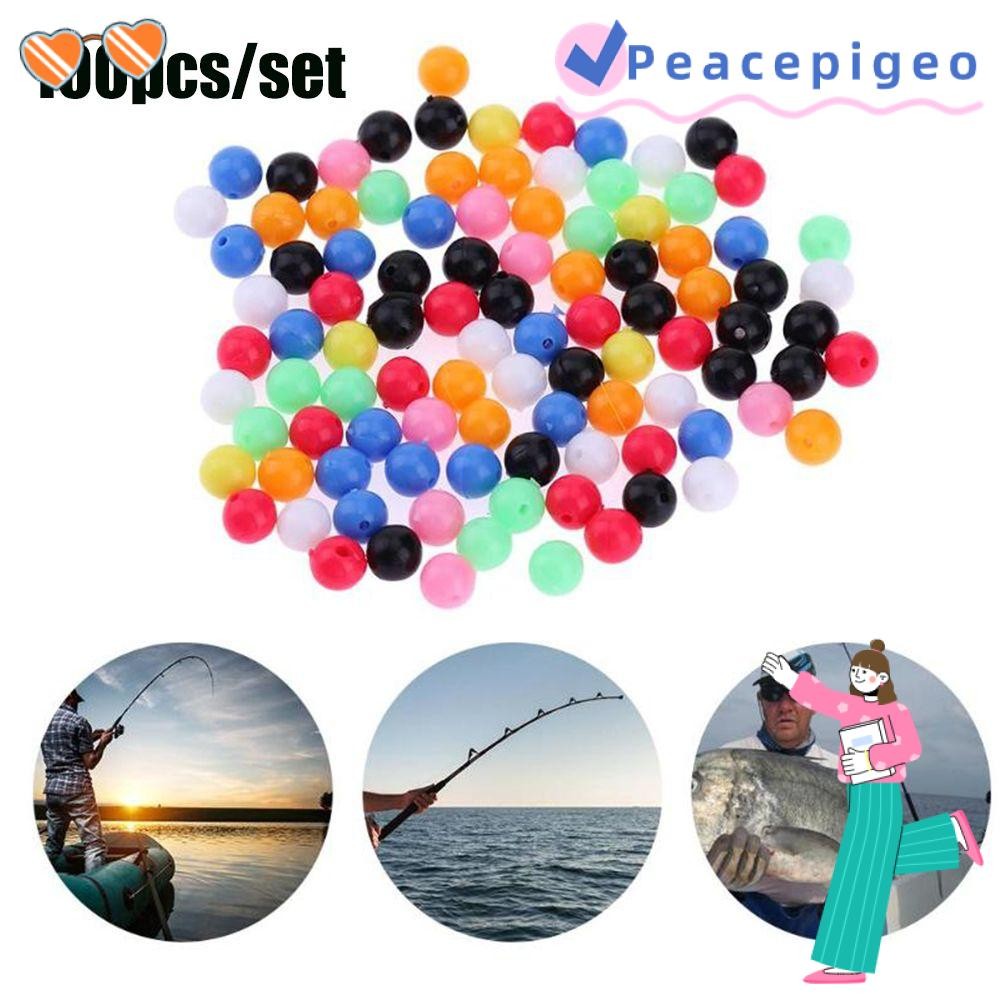 PEACEPIGEO 100 ชิ้นลอยลูกผสมรอบ PE เจาะพลาสติก | Shopee Thailand