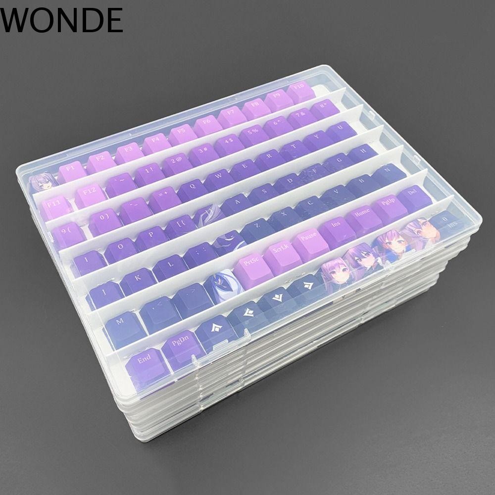 WONDE Clear Keycaps Case, 77 1U คีย์กันฝุ่น PC Keycaps กล่องเก็บ, ทนทานเปิดขนาดใหญ่ประหยัด ...