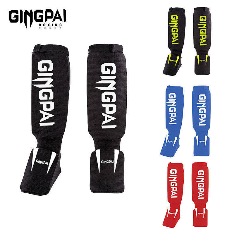 Boxing Sanda Leg Guard Adult Muay Thai Shank Protection One-Piece Shin ...