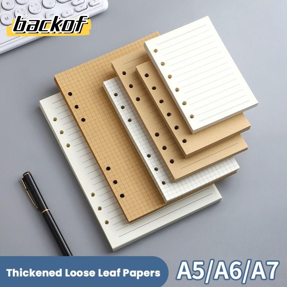 BACKOF 80Sheepts Notebook Refill Paper, A5/A6/A7 กระดาษคราฟท์กระดาษใบ ...