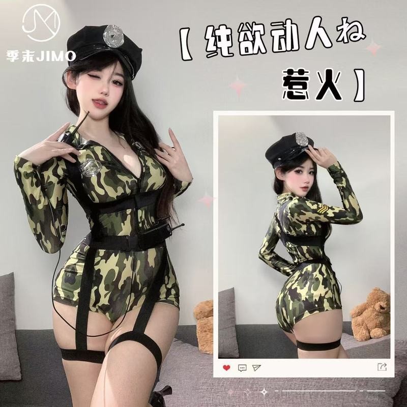 ชุดชั้นในเซ็กซี่ Cool Sa Instructor COS บทบาทเล่นชุดพราง Yujie Policewoman ชุด Jumpsuit | Shopee ...