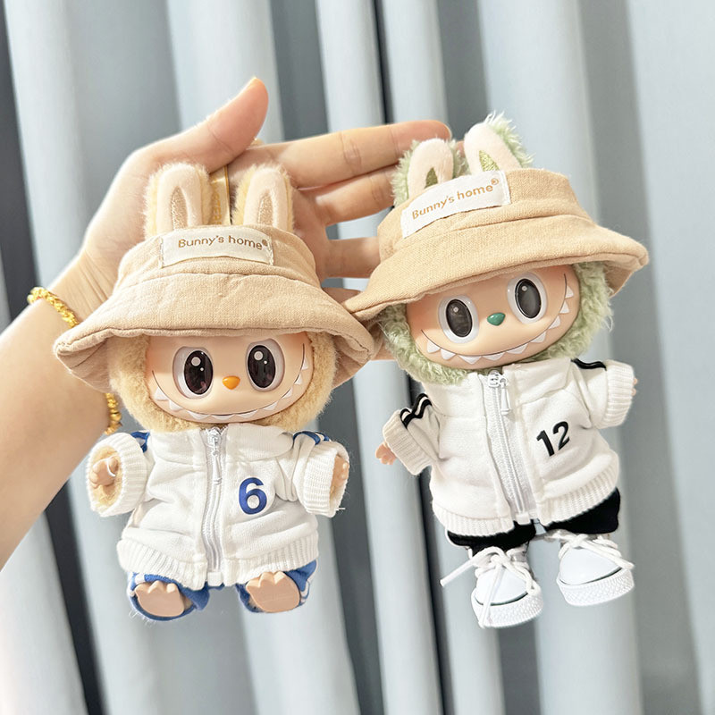 17 ซม. 12th Generation Labubu เสื้อผ้าจี้ Labubu ผ้าเปลี่ยนชุดกีฬา ...