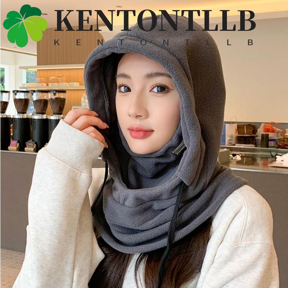 เคนตันtllb ผู้หญิงขนแกะหมวกกับหน้ากาก,สบายๆนุ่มหน้ากากฮู้ด หมวกไหมพรม,ป้องกันคอสีทึบหนา กันลม ...