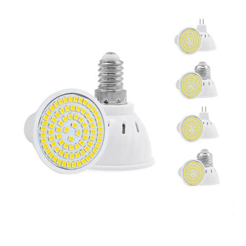 Led E27 โคมไฟ E14 หลอดไฟสปอตไลท์ 48 60 80leds lampara 220V GU 10 bombillas led MR16 Lampada Spot ...