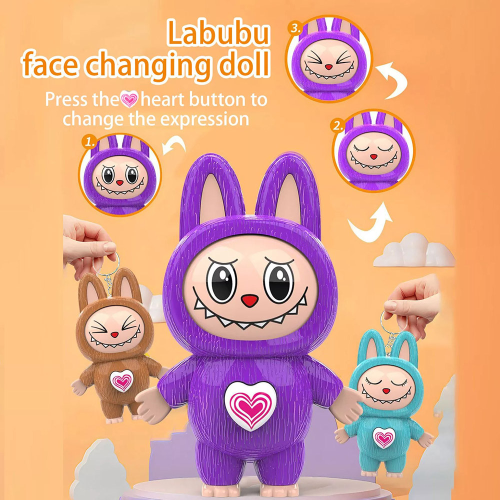 Labubu Face Expression เปลี่ยนของเล่น Monsters LABUBU ตุ๊กตาเปลี่ยนหน้า ...