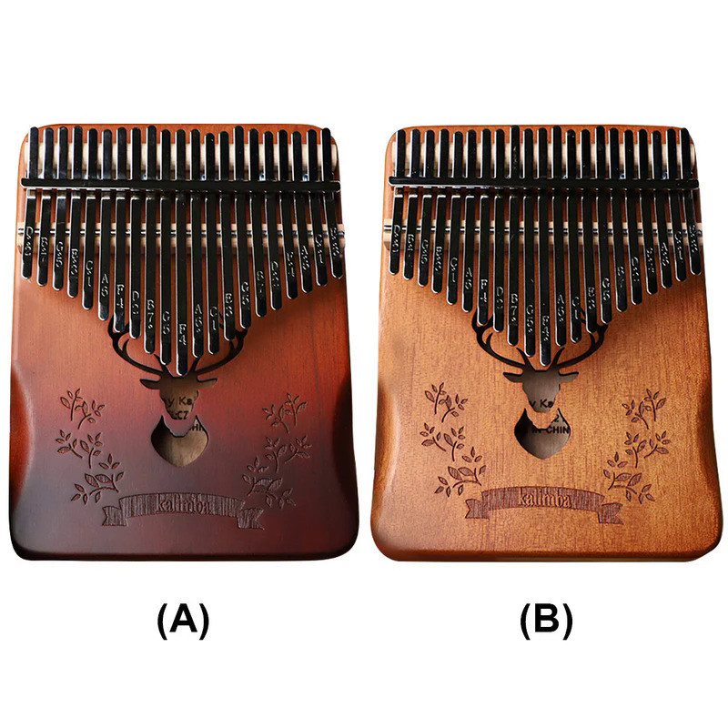 Kalimba 21 Keys Thumb Piano with Sound Hole Full Wood Kalimba Portable ...