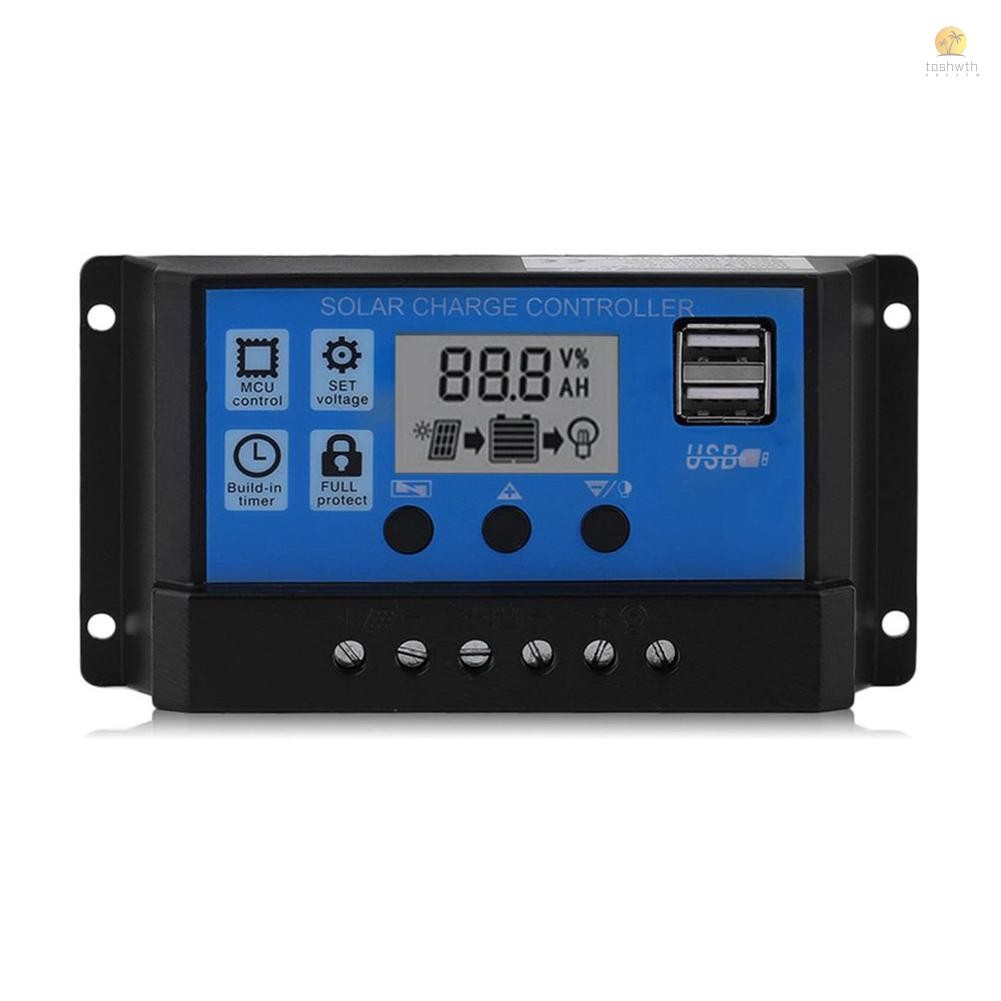 100a Solar Panel Controller Solar Recharger Controller จอแสดงผล LCD ...