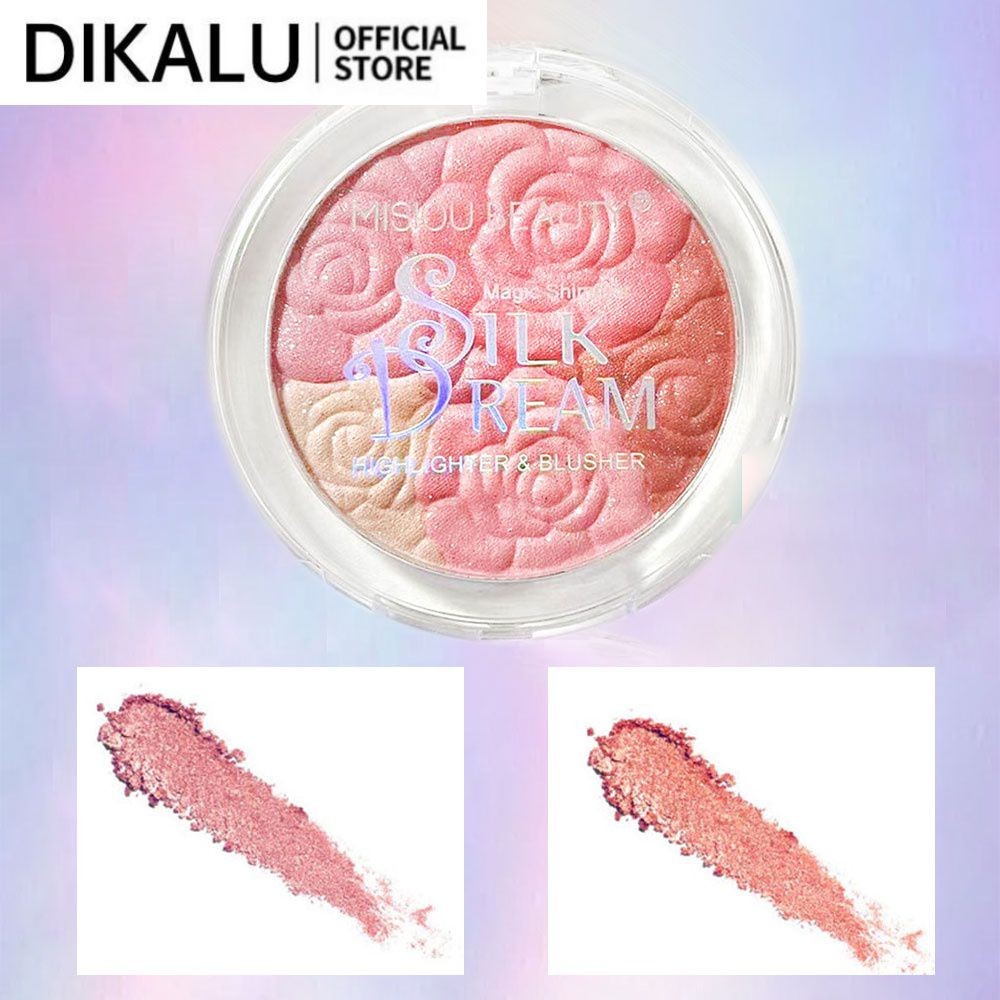 Misiou Beauty สามสีนูนกลีบกุหลาบแกะสลัก Pearlescent Fine แฟลช High GLOW ...