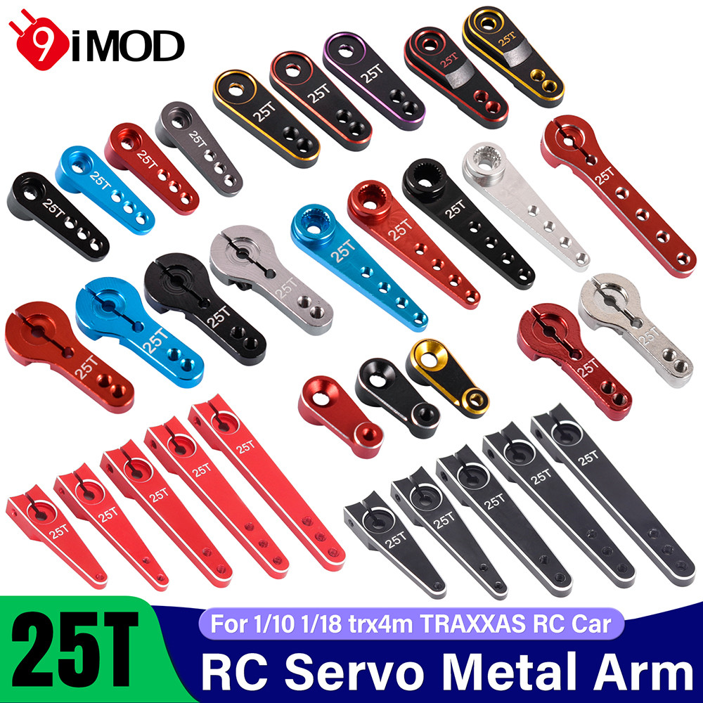 2pcs RC 25T Matal Servo Horn Arm สําหรับ 1/8 1/10 1/18 TRAXXAS TRX4 Axial SCX10 SCX10 ii Tamiya ...