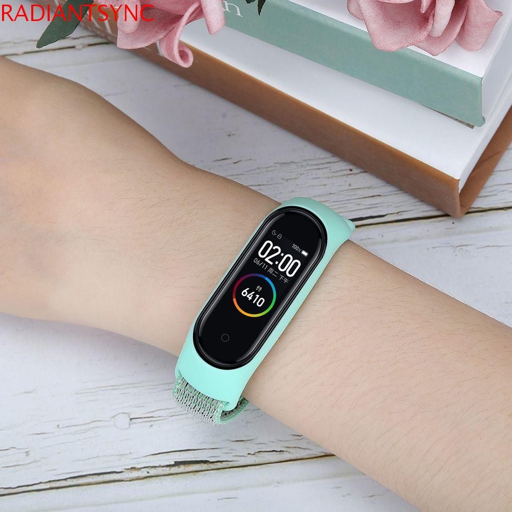 Radiantsync Mi Band 6 สายเข็มขัดนาฬิกาอัจฉริยะสีคู่เปลี่ยนอุปกรณ์เสริมไนลอนเข็มขัดนาฬิกาแบบห่วง ...