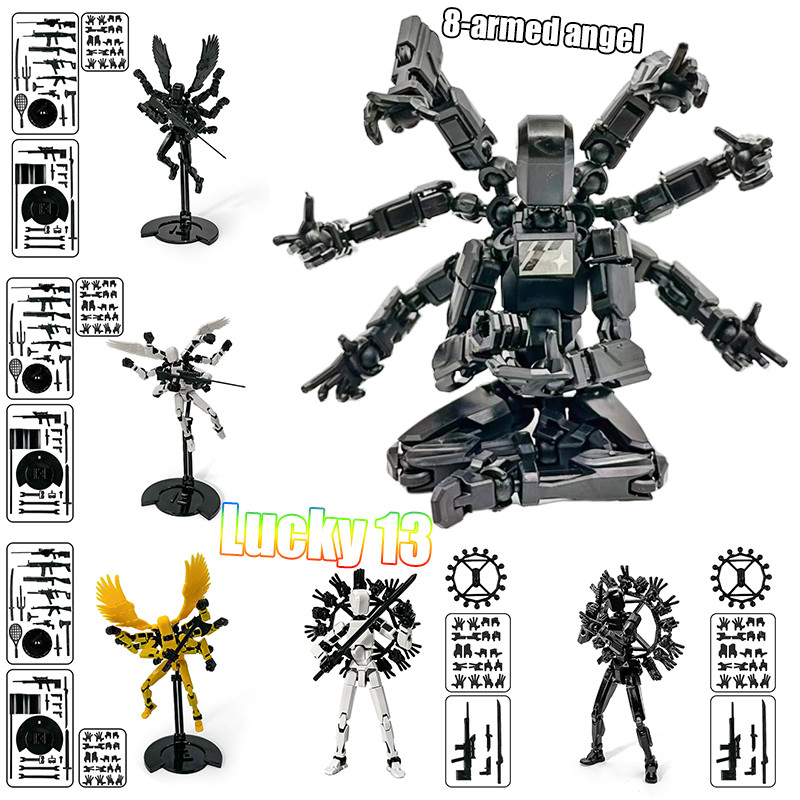 นางฟ้า 8 แขน Lucky 13 dummy 13 action figure multi-jointed movable 3D ...