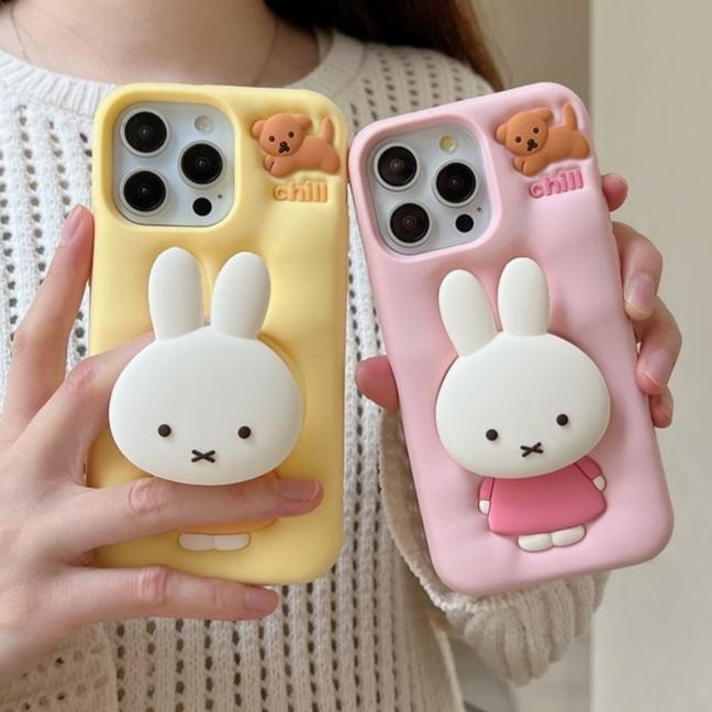 MiffySo น่ารักคริสต์มาสของขวัญ 3D Popsocket ถุงลมนิรภัยซิลิโคนนุ่ม ...
