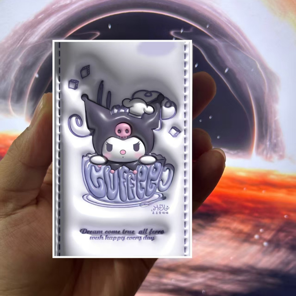 Creative 3D Kuromi กล่องเก็บแบบพกพาบุหรี่ ins การ์ตูนกล่องเก็บพลาสติกกด ...