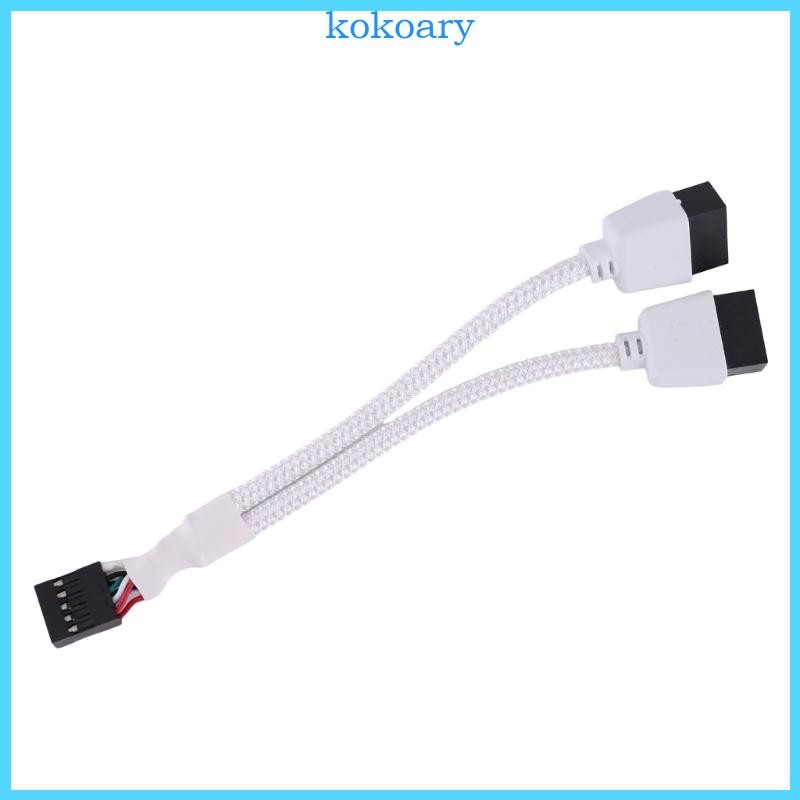 Kok อัพเกรด USB 9Pin Shielded สาย USB2 0 9Pin ถึง 2x 9 Pin Splitter ...