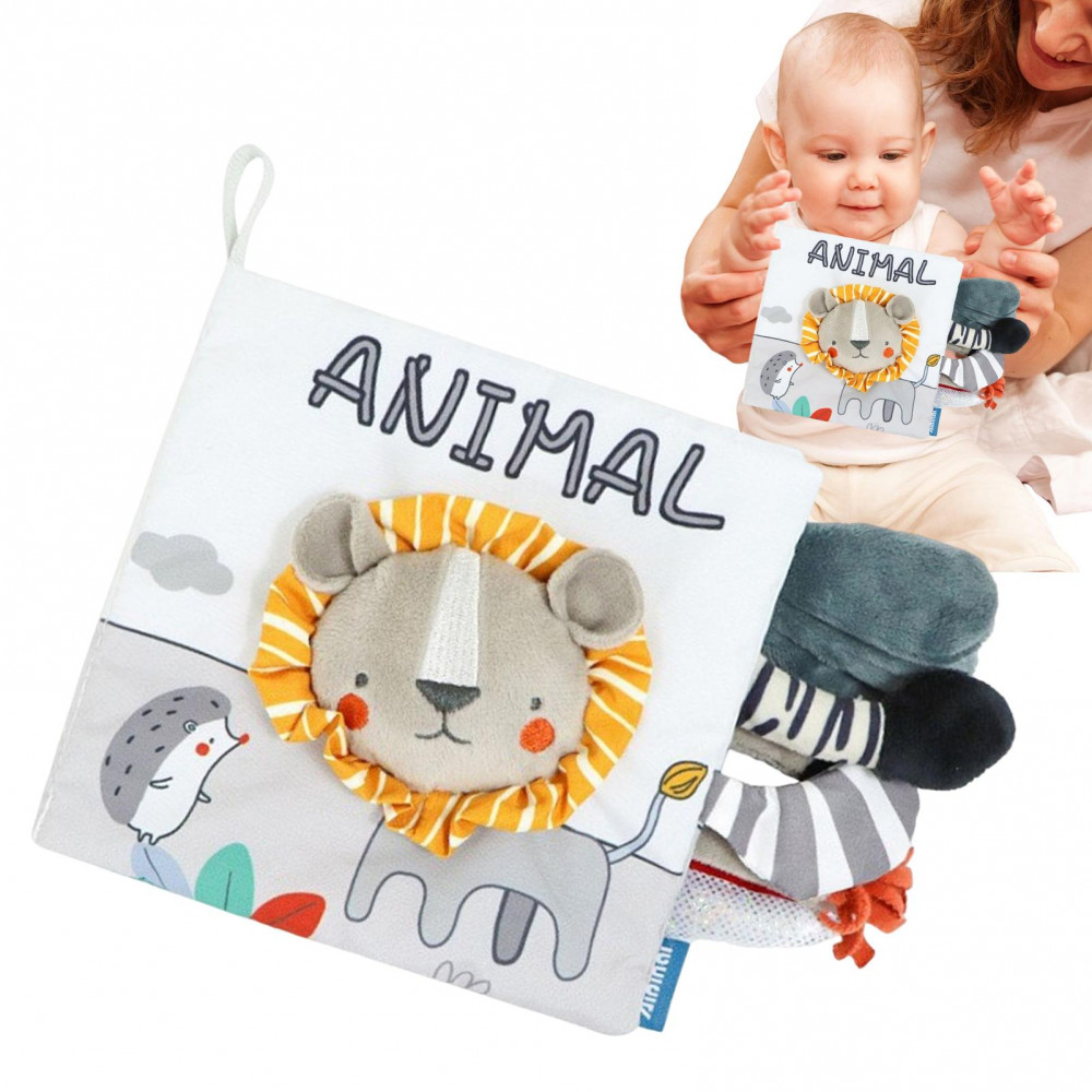 Yl Baby Books ของเล่น, Lion,Elephant,Rabbit,Touch and Feel Crinkle ...