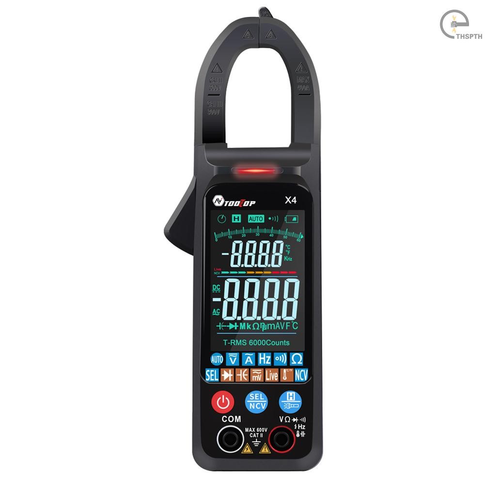 TOOLTOP X4 มือถือแบบพกพา Clamp Meter สี LCD หน้าจอขนาดใหญ่ Clamp Meter ...