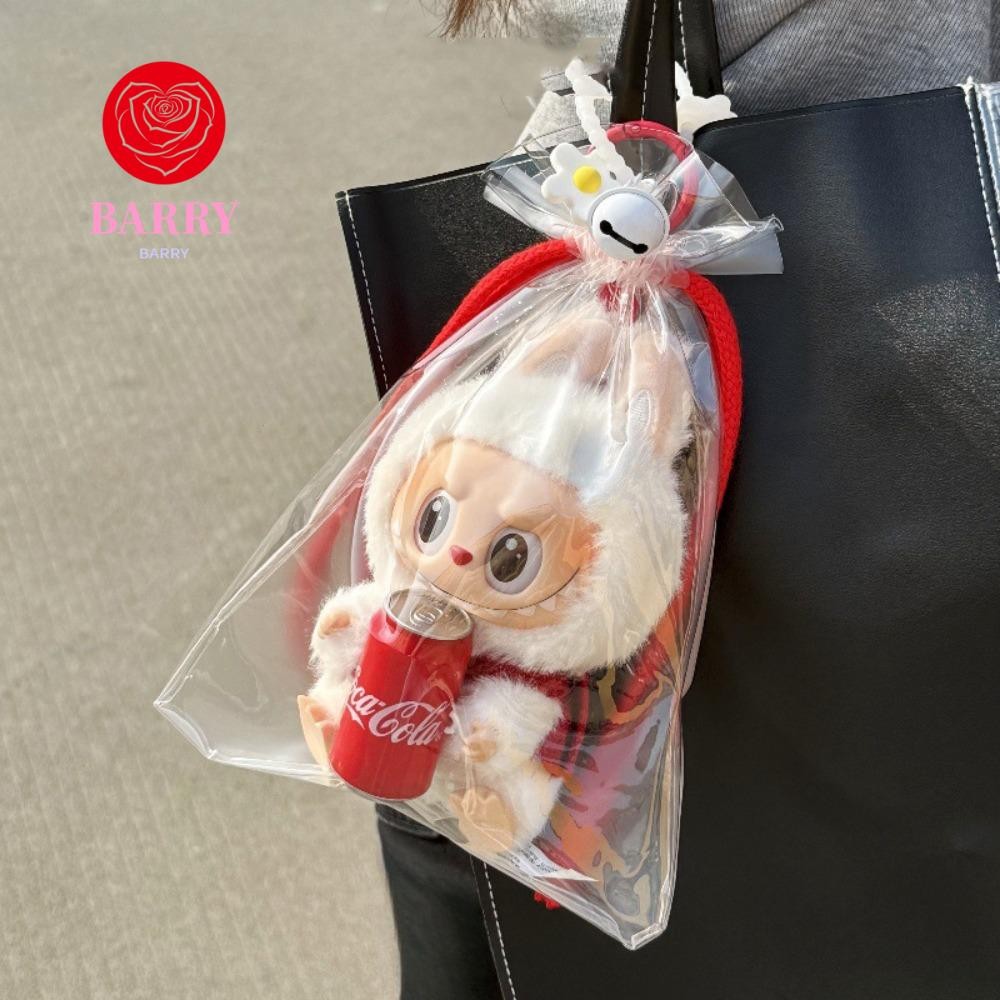 BARRY 17 ซม. Labubu กระเป๋าตุ๊กตา, PVC Out Leged Labubu Display Bag ...