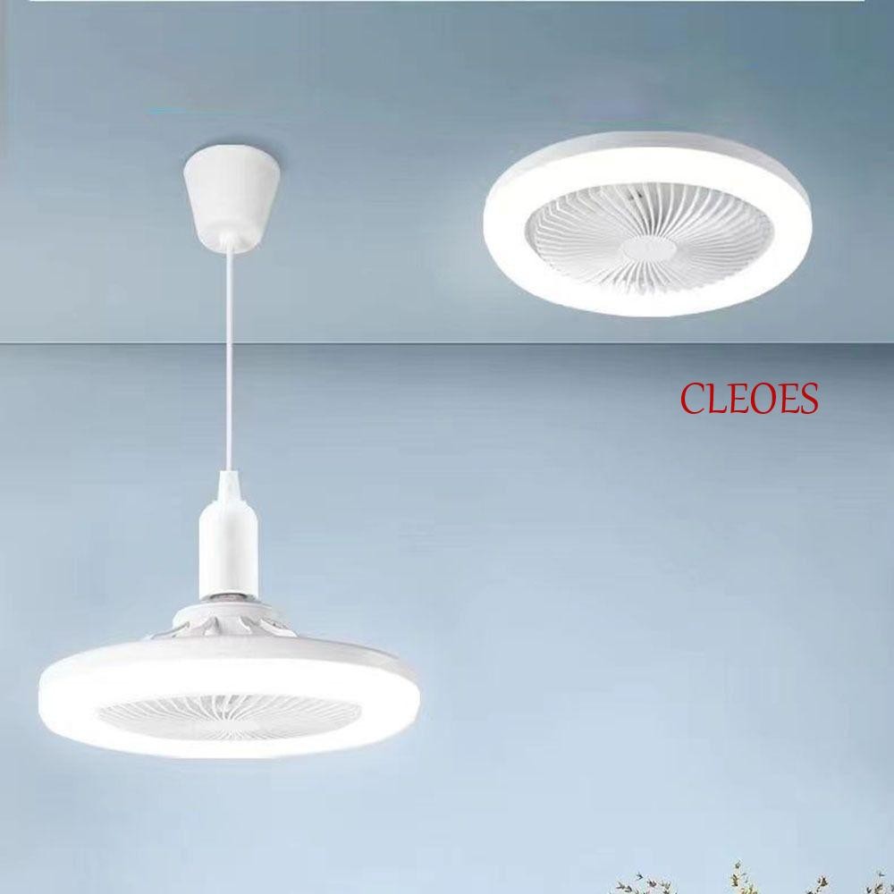CLEOES E27 พัดลม, การหมุน 360 องศาปรับ E27 พัดลม, รีโมทคอนโทรลหรี่แสงได้ E27 ผู้ถือโคมไฟเกลียว ...