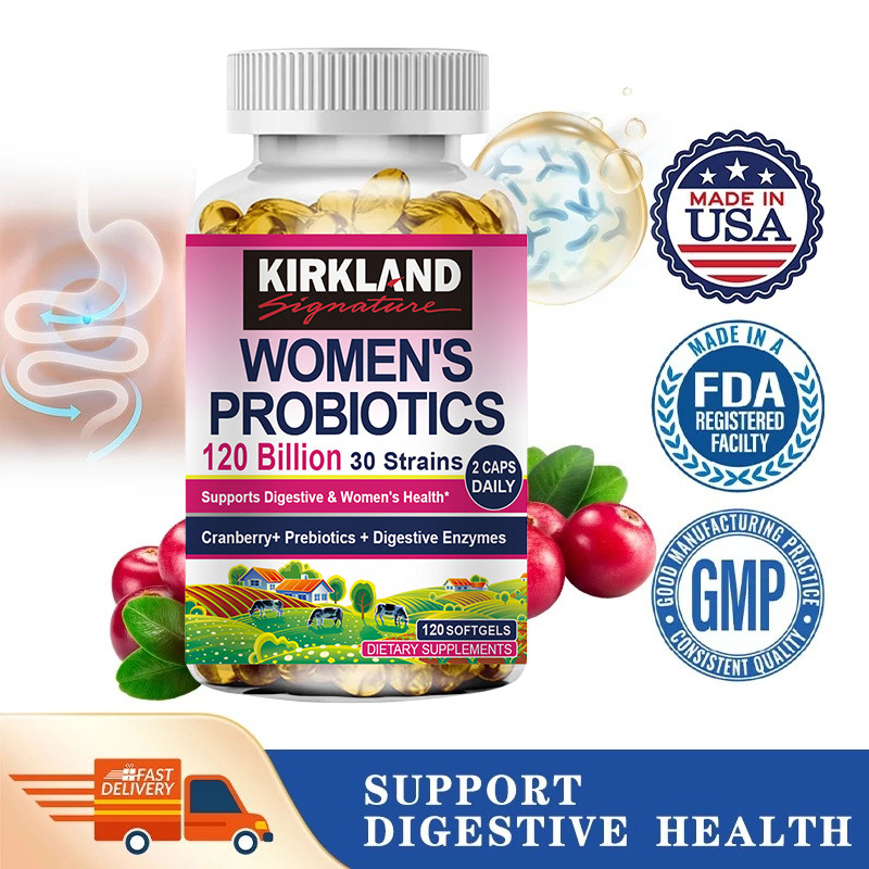 KIRKLAND Probiotics Women Capsules 120 Billion CFU, รองรับสุขภาพลำไส้และภูมิคุ้มกัน | Shopee ...