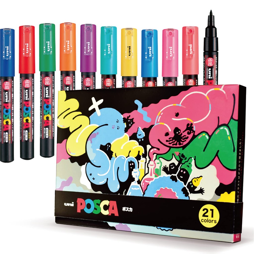 Mitsubishi Pencil Uni Posca Water-Based Marker Pen Set - Available in ...