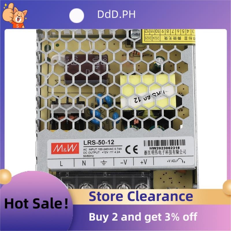 Mean Well LRS Switching Power Supply, หม้อแปลง LRS-50-12 50W 4.2A | Shopee Thailand
