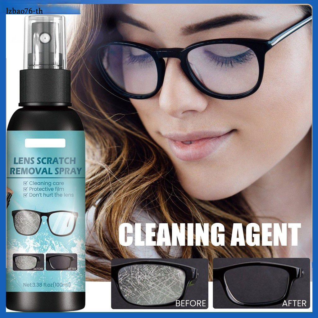 Lzbao76 100ml เลนส์ Scratch Remover สเปรย์ซ่อม Eye Glass Cleaner ซ่อม ...