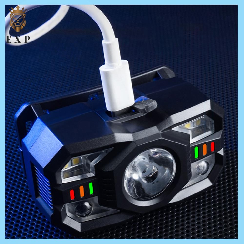 [explosion1.th] ไฟหน้าแบบเหนี่ยวนํา LED Motion Sensor ไฟฉายชาร์จ USB สําหรับตั้งแคมป์กลางแจ้ง ...