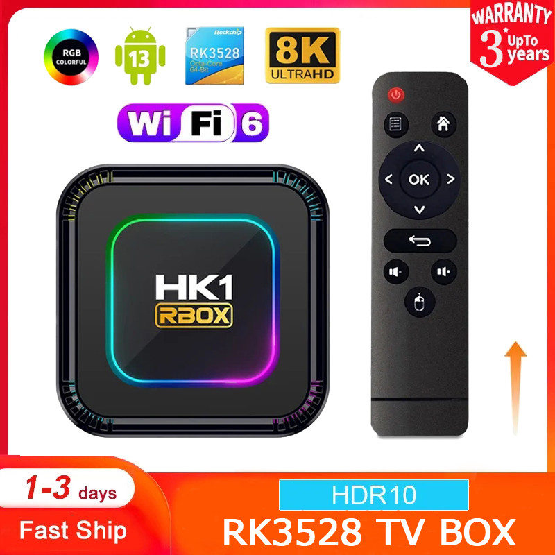 2024-HK1 RBOX K8 Android 13 Smart TV box Rockchip RK3528 Wifi 5G Bluetooth Android box | Shopee ...