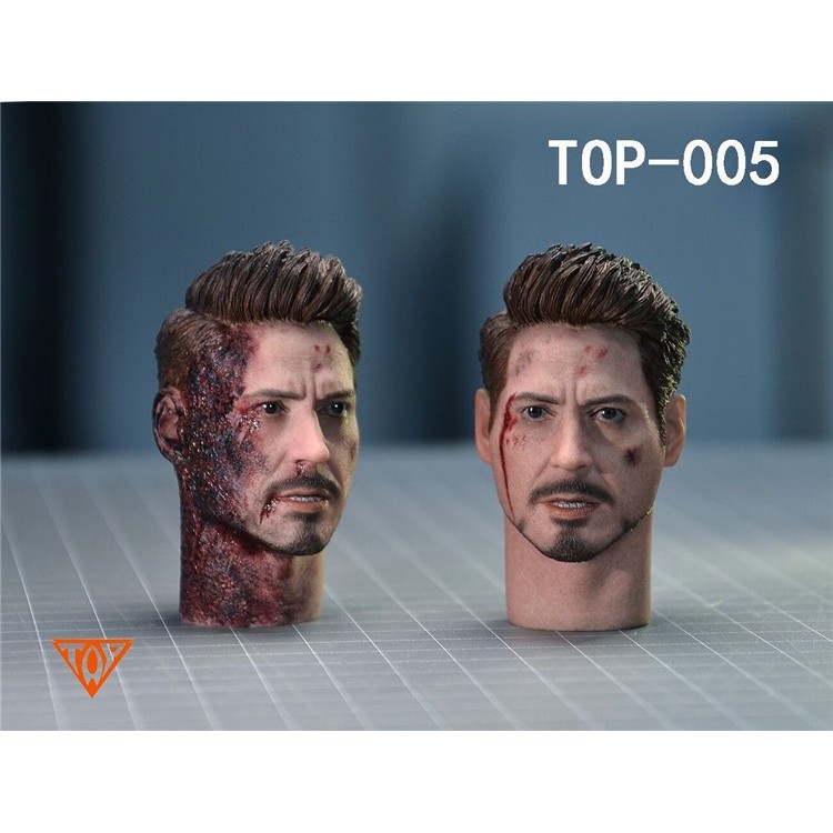 พร้อมสต็อก Top-005 1/6 Tony Head แกะสลัก Battle Damaged Version รุนแรง ...