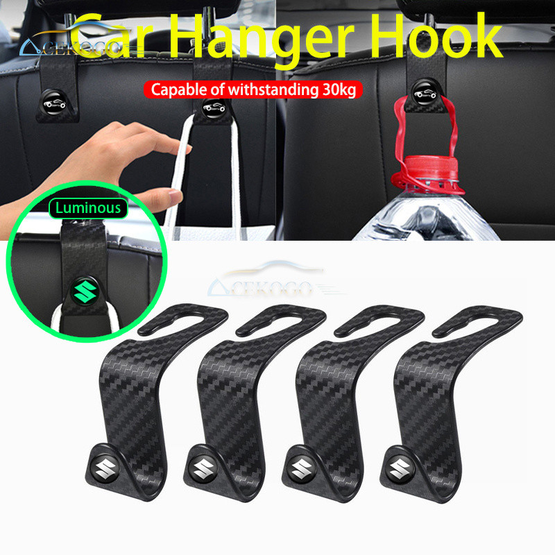 ACKOGO 1 ชิ้น Luminous Car Hanger Hook, ด้านหลังเบาะหลัง Hook Organizer ...