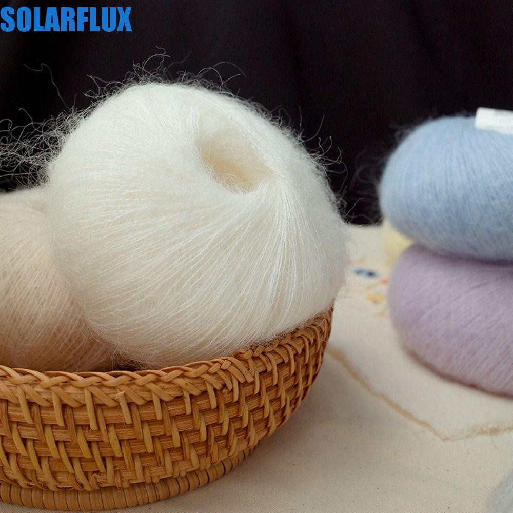 SOLARFLUX Mohair Yarn, Soft Skin-friendy เส้นด้ายโครเชต์, เสื้อกันหนาว ...