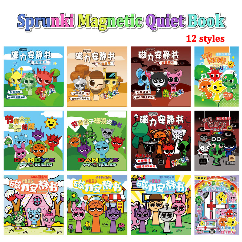 2025 ใหม่ 12 สไตล์ Sprunki Theme Music Game Collection Series Magnetic ...