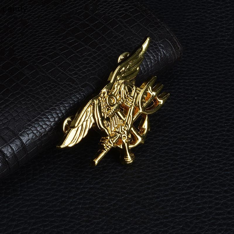 NDY US Navy Seal Eagle Anchor Trident ป้ายโลหะ Insignia Pin Gold ...