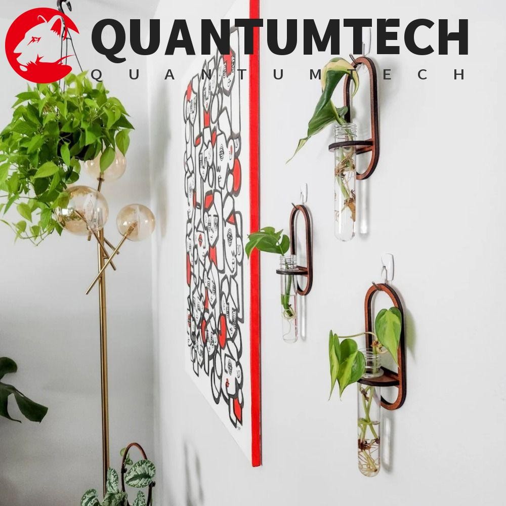 QUANTUMTECH ไม้ Hydroponic Plant Rack, แขวนผนัง Handmade Wall แจกัน, เรียบง่ายทนทานหัตถกรรมไม้ ...