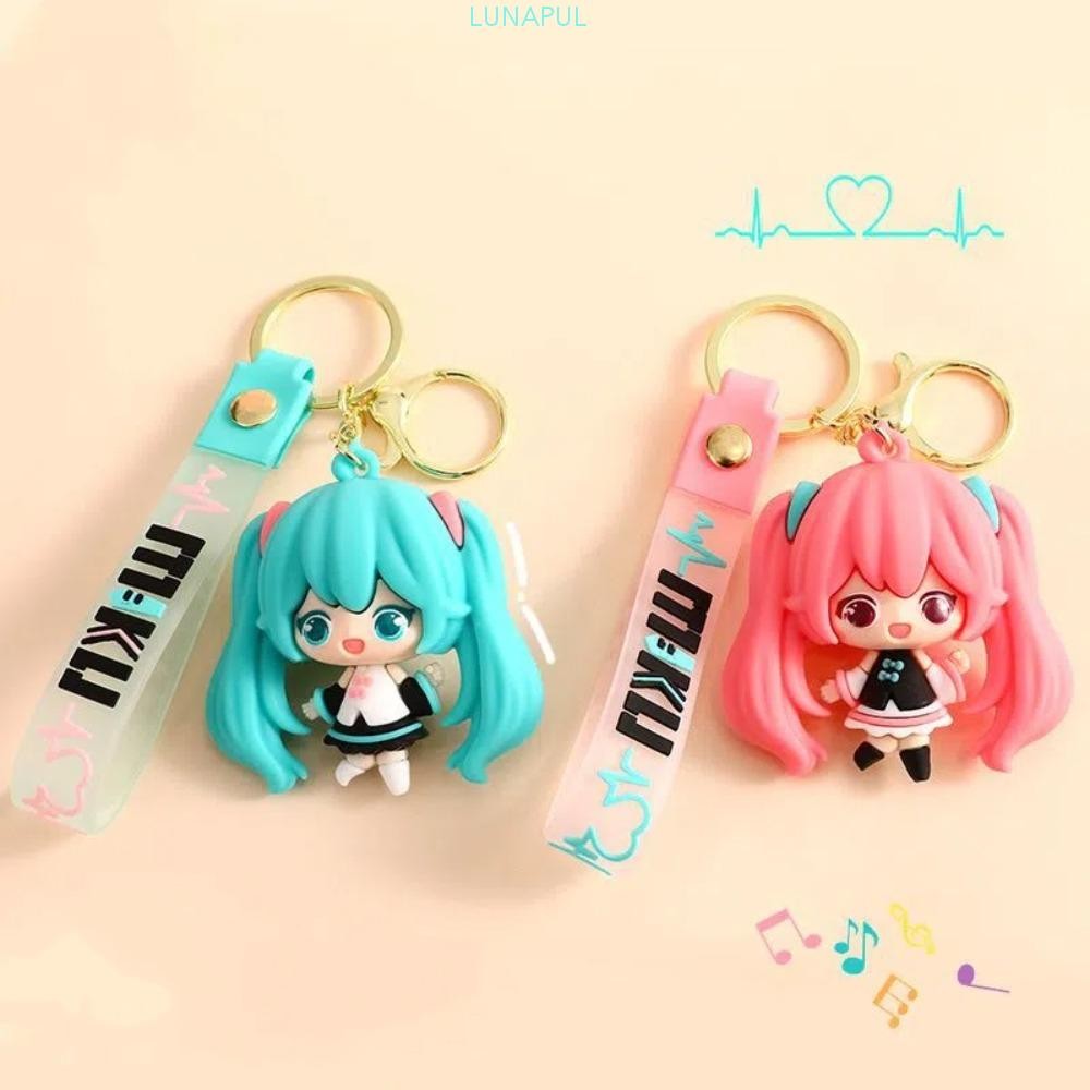 LUNAPUL Hatsune Miku Key Ring, Hatsune Miku อะนิเมะการ์ตูนตุ๊กตาพวง ...
