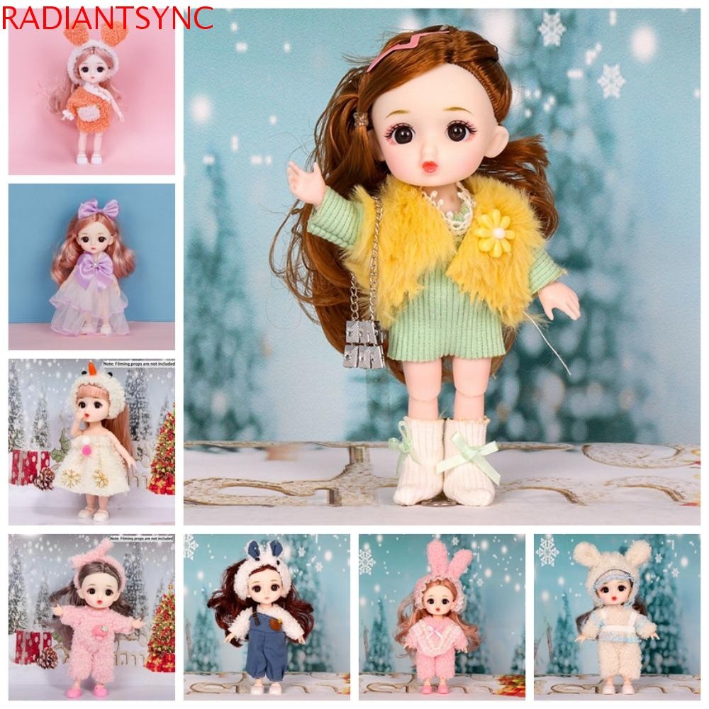 Radiantsync 16 ซม.ตุ๊กตาBJD,ตาโต 1/12 Scaleน่ารักFaceตุ๊กตาBJD,ตุ๊กตาBJD 13 ข้อต่อหวานเคลื่อน ...