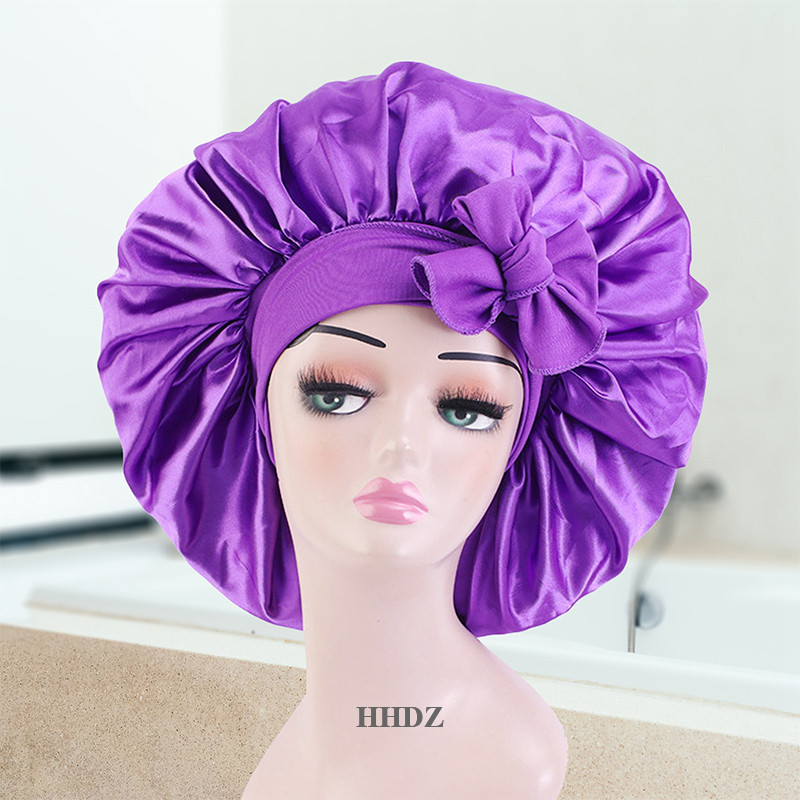 [HHDZ] ริบบิ้นยืดหยุ่นขนาดใหญ่พิเศษ Teddy Nightcap Bow Round Cap Ladies ...
