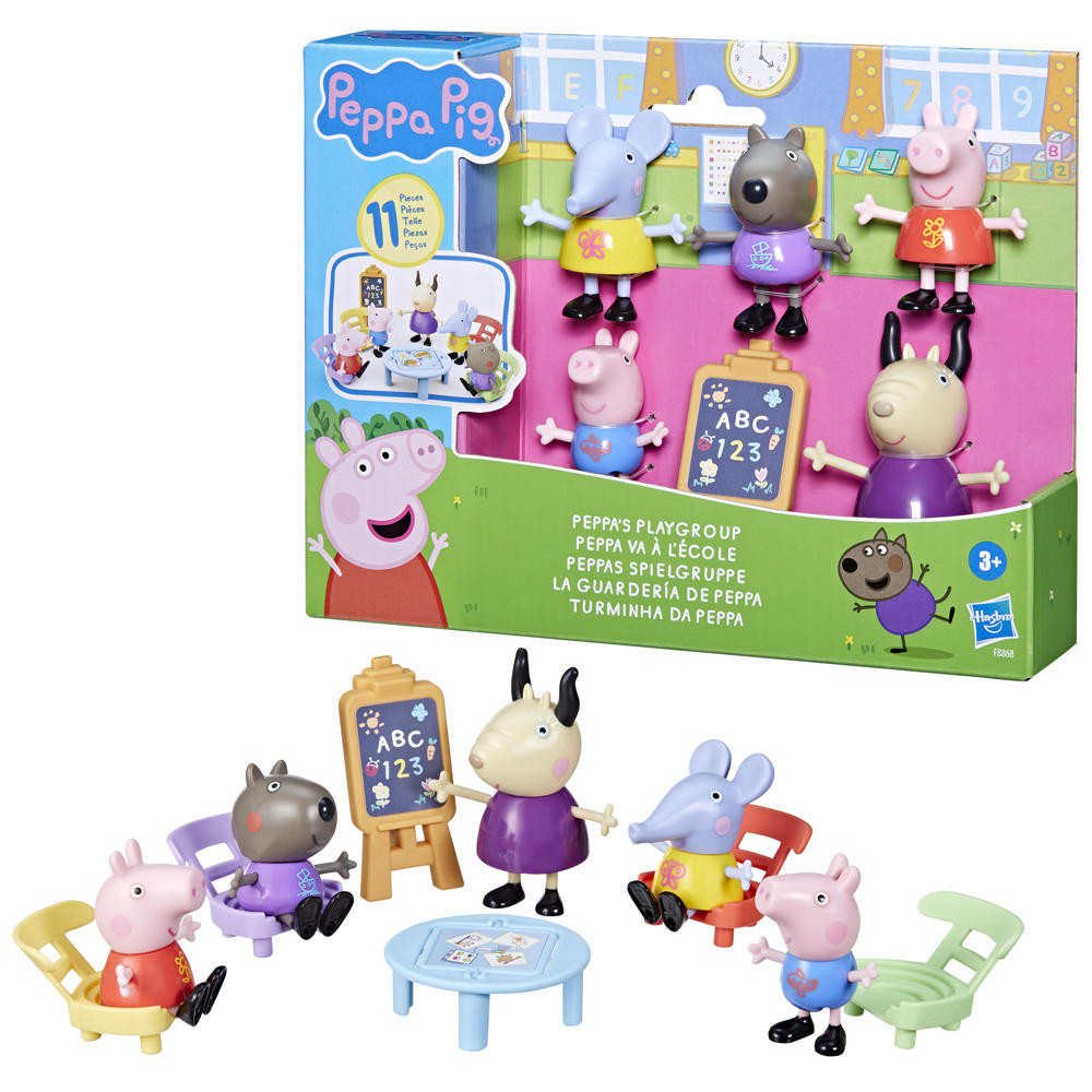 Peppa Pig Peppa's Playgroup Playset ของเล่น ฟิกเกอร์ สำหรับสะสม ขนาด 3 ...