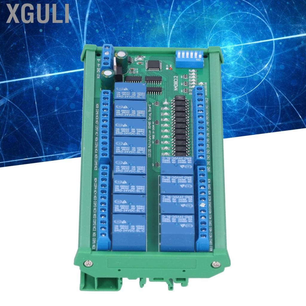 Xguli โมดูลรีเลย์ 12 ในโหมดการทำงาน RS485 7 ส่วนประกอบอิเล็กทรอนิกส์ ...