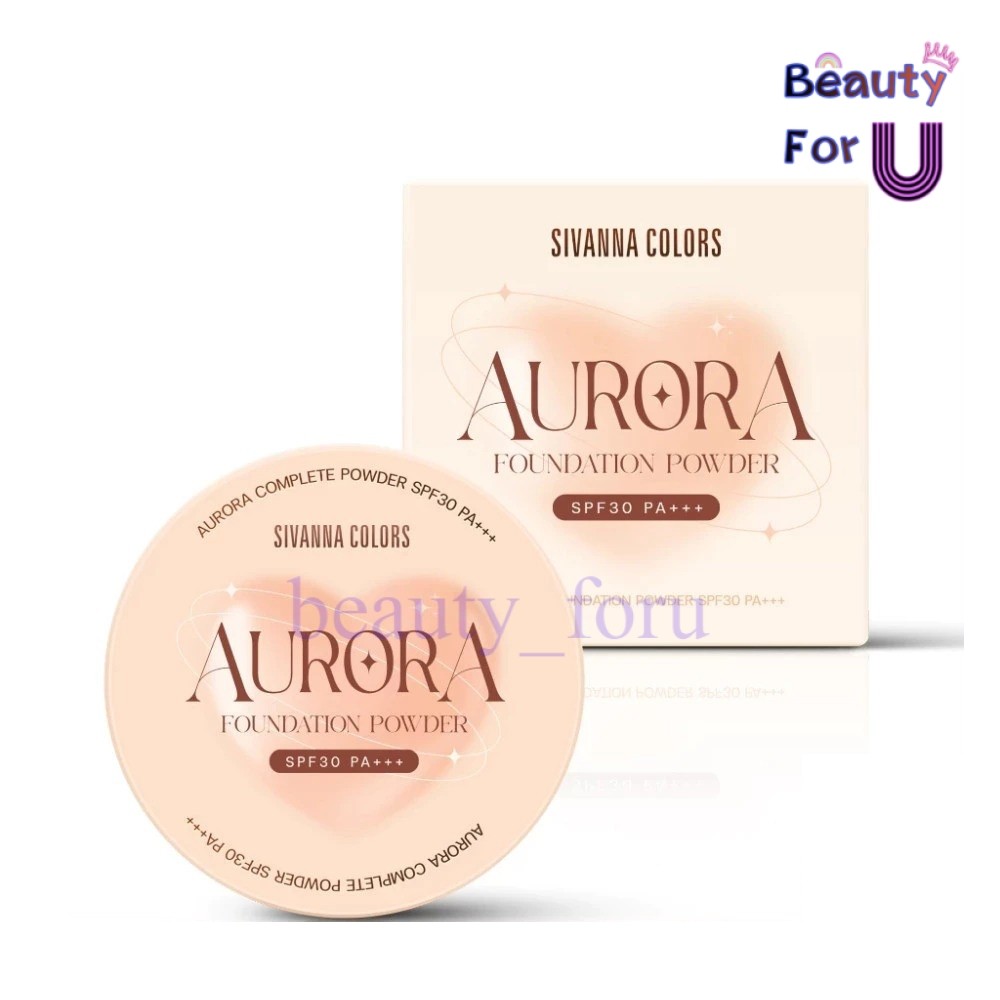 Sivanna Colors Aurora Foundation Powder SPF30 PA+++ HF728 แป้งพัฟ ออโรร่า เนื้อบางเบา (มี 2เบอร์ ...