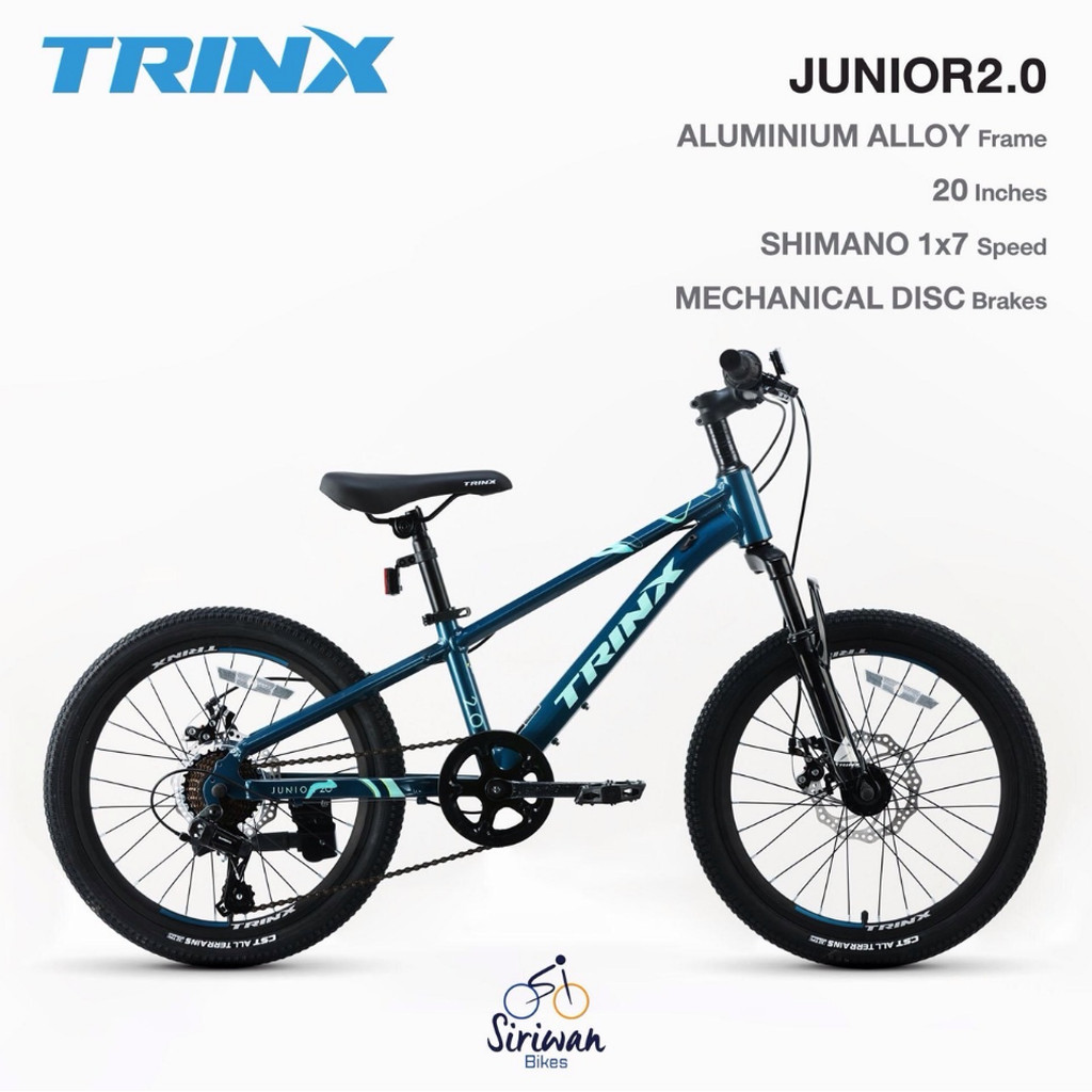 TRINX JUNIOR 2.0 จักรยานเสือภูเขาเด็ก ล้อ 20 นิ้ว เฟรมอลู เกียร์ SHIMANO 7 สปีด | Shopee Thailand
