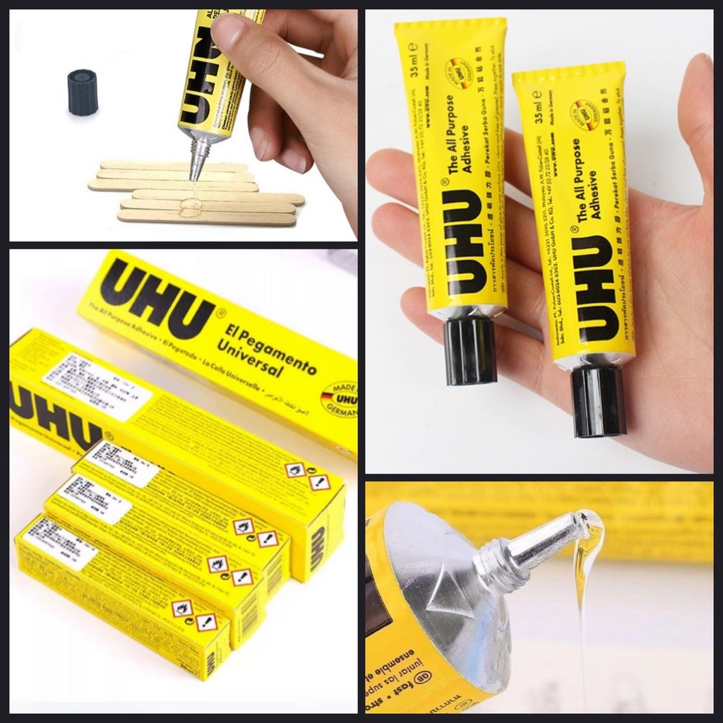 💥 กาว UHU กาวใส glue ยึดติด ซ่อม DIY งานฝีมือ ซ่อมรองเท้า อเนกประสงค์ ...
