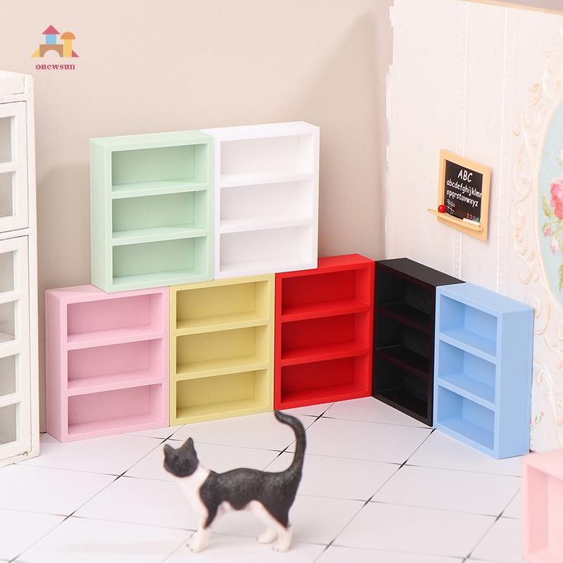 Onew 1/12 Dollhouse Mini Wall Cabinet Storage ชั้นวางตุ๊กตาเฟอร์นิเจอร์ ...