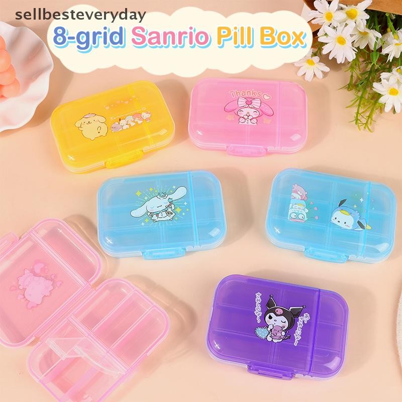 SETH Sanrio Hello Kitty Pill Box Kawaii Kuromi Melody Cinnamoroll 8 ...