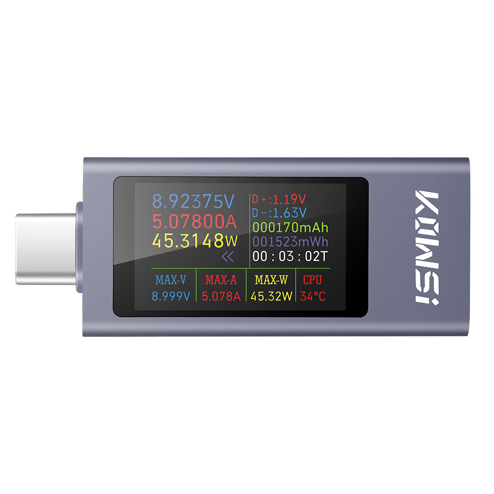 KWS-2303C Type-C Tester DC Digital Voltmeter Current Volt Meter Amp ...