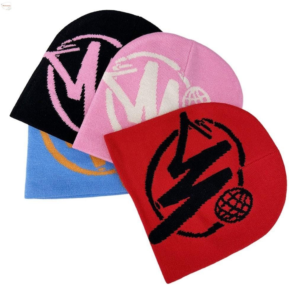 MXBEAUTY Minus Two Beanie, Y2K Hip-hop ถักหมวก, Harajuku ถักโครเชต์ตัว ...
