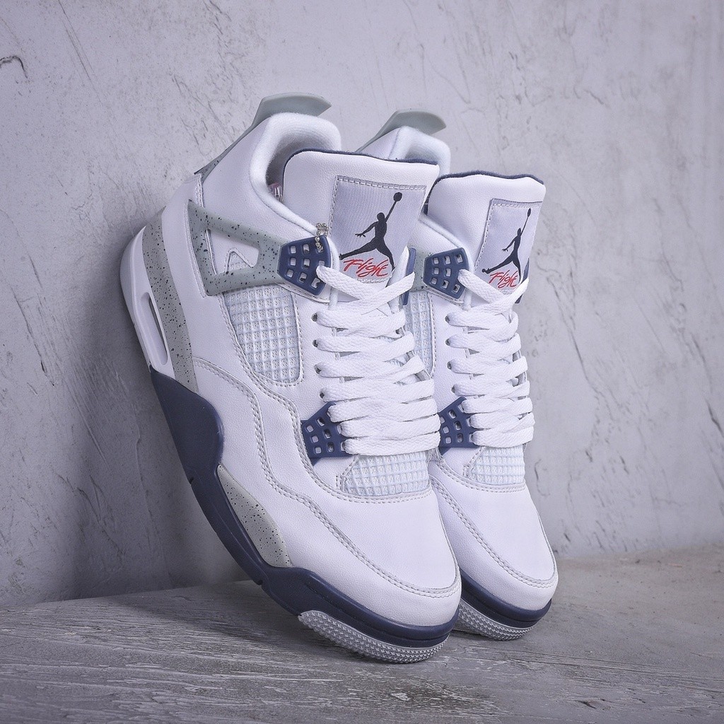 Air JOR Dan 4 "Midnight Navy" Retro AJ4 Blue Men Sports รองเท้าบาสเก็ต ...