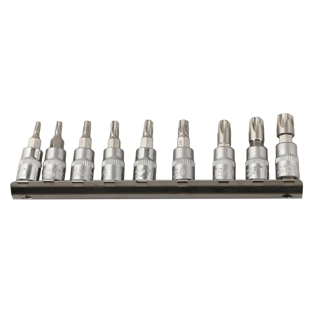 【EVER】9pcs 5 Point Star Torx Screwdriver Bit Set 1/4 Inch Drive ...